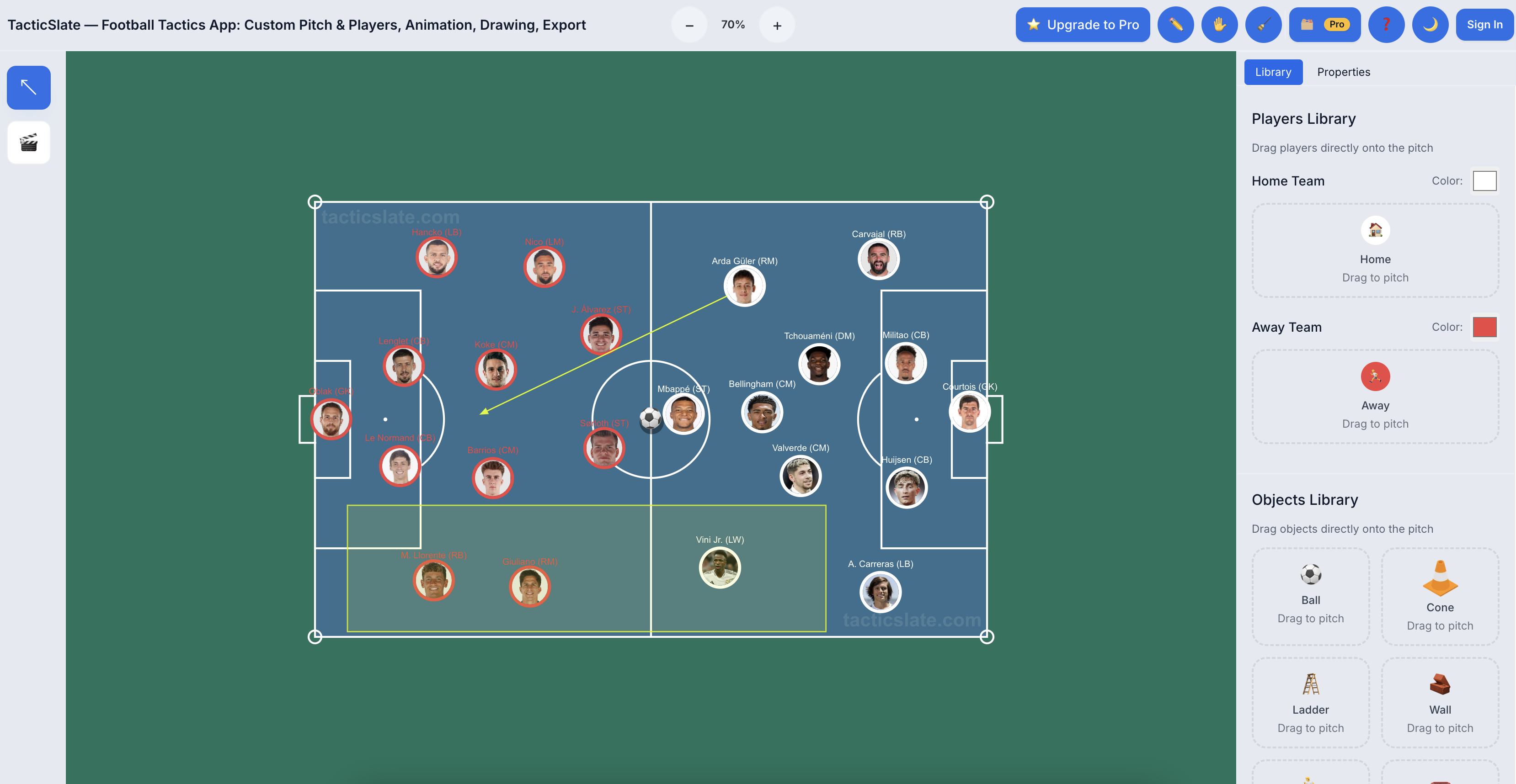 TacticSlate - Modern Football Tactic Board